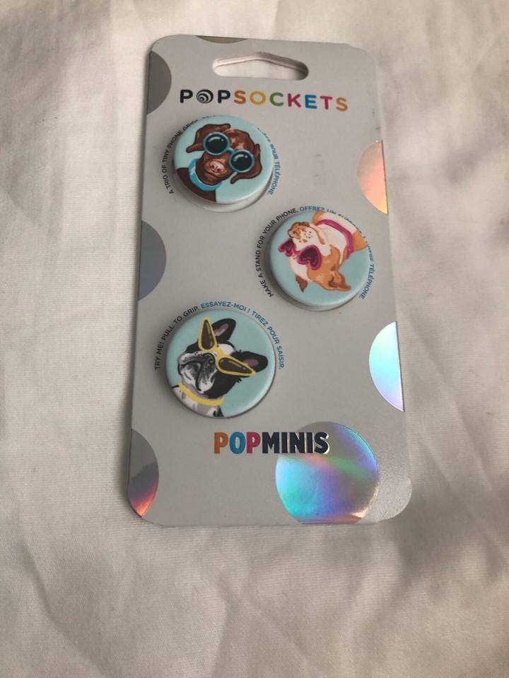 New Popsockets PopMinis Trio Posh Pups Dogs Phone Grip Stand T | eBay