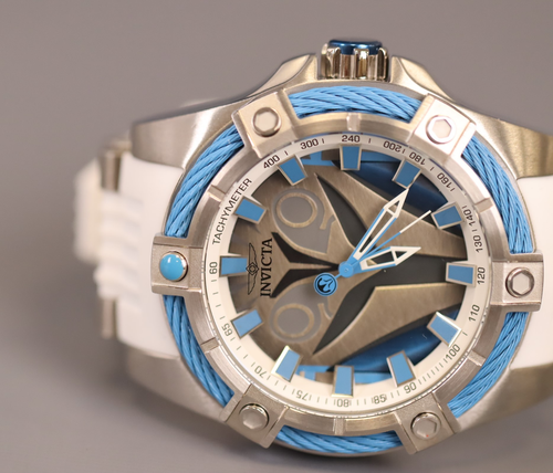 Invicta 41318 Men s Star Wars Bo Katan White Rubber Strap Watch | eBay