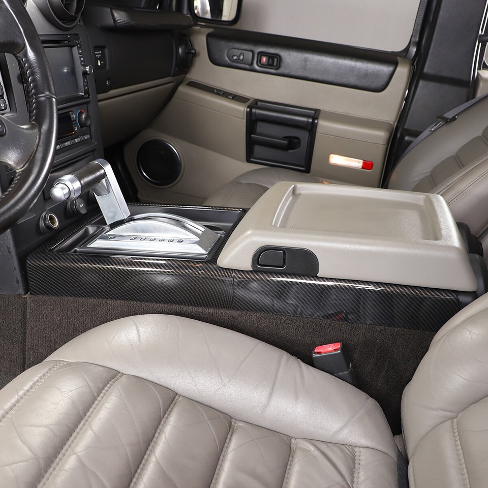 Carbon Fiber pattern Gear Shift Console Frame Trim For Hummer H2 2003 ...