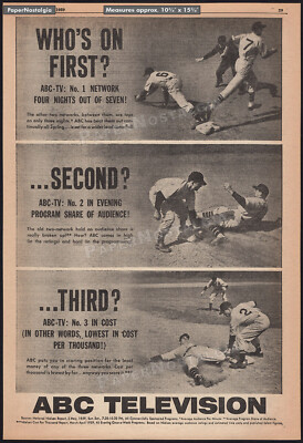 ABC TELEVISION - Original 1959 Trade print AD / poster / ABC TV promo ...