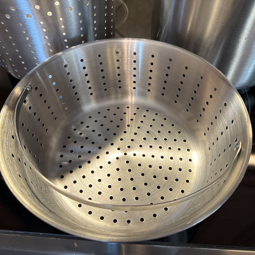 Calphalon 8 Quart Stainless Stock Pot w Lid & 2 Steamer Inserts Model ...