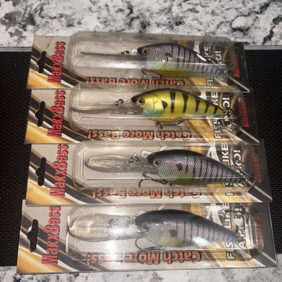 MaxxBass Crankbait Fishing Lure Lot Of 4 | eBay