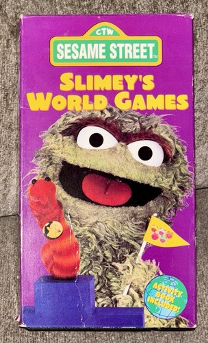 Sesame Street Slimey's World Games VHS Tape Sony Wonder Children's ...