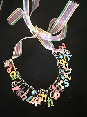Handmade charm necklace, ABC teacher student gift | eBay