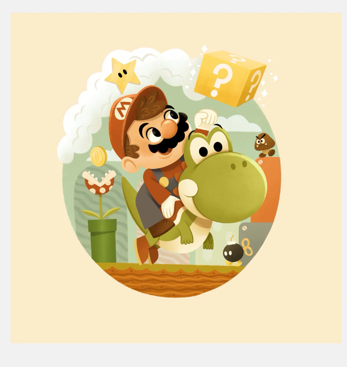 Super Mario Bros. Yoshi Star Movie Framed Poster Giclee Print 8x8 ...