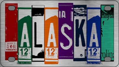 Alaska License Plate Art Novelty Mini Metal Aluminium License Plate Tag ...