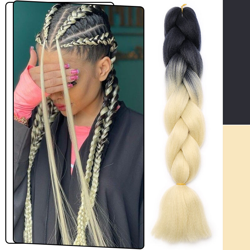 Mega Thick Box Braid Long Jumbo Braiding Hair Extension As Human Real ...