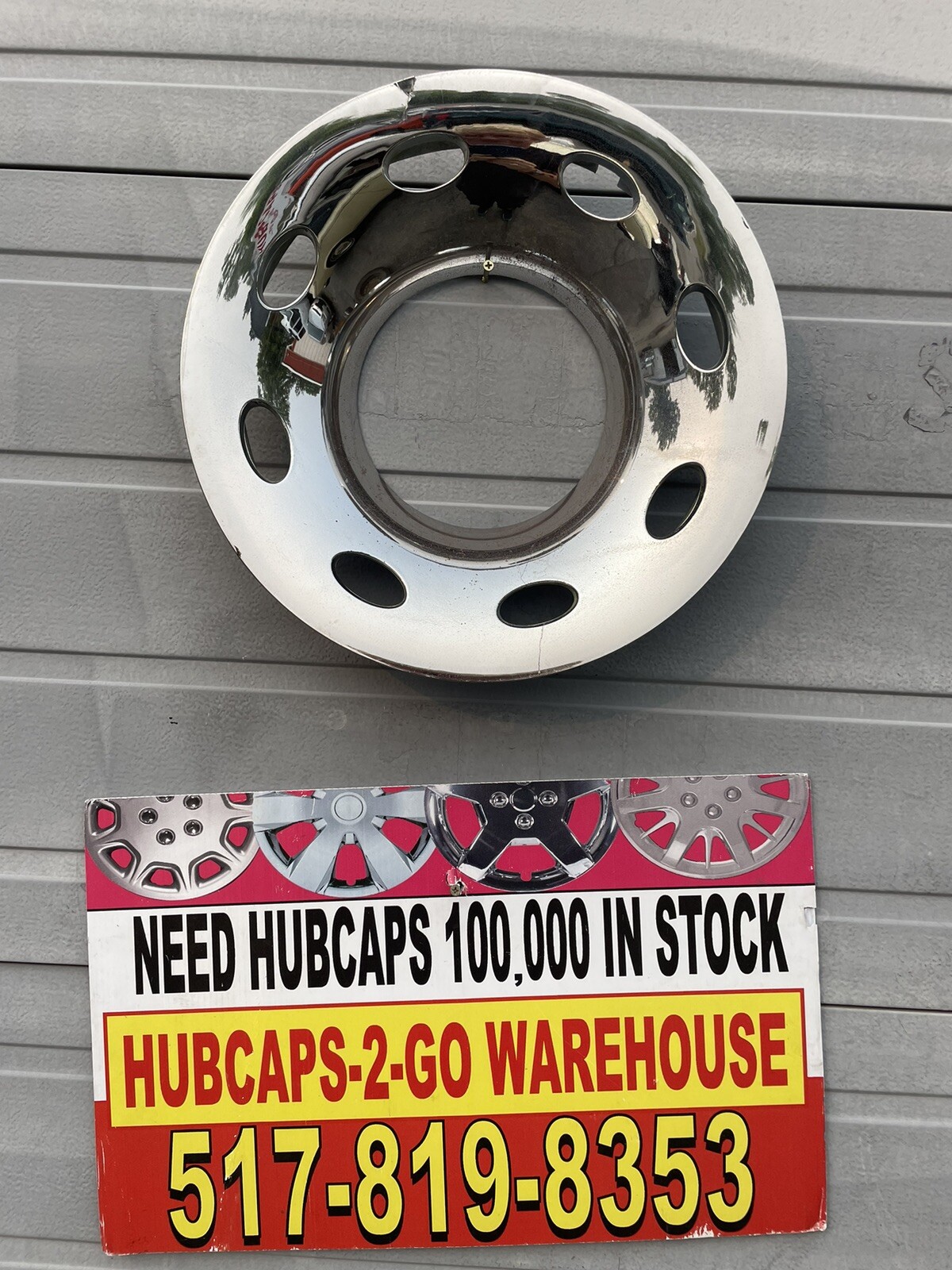 1988-2014 Cargo Utility cargo Trailer 15” Chrome Hubcap Cap Used Cracks ...