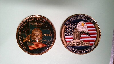 CHALLENGE COIN 12TH FLYING TRAINING WING RANDOLPH AFB TATTOO WEST POINT ...