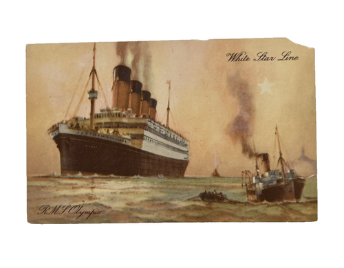 White Star Line Steamer * RMS OLYMPIC * Titanic's Sister Ship * Vintage ...