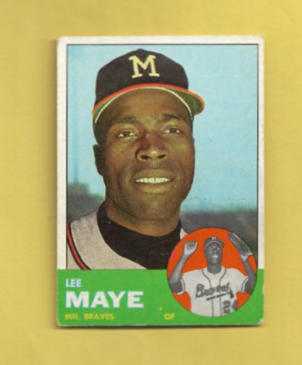 1963 Topps Lee Maye #109 Milwaukee Braves VG/EX- FREE SHIPPING | eBay