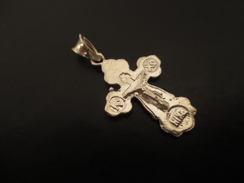 ORTHODOX STERLING SILVER CRUCIFIX CROSS PENDANT HAND MAID IN JERUSALEM ...