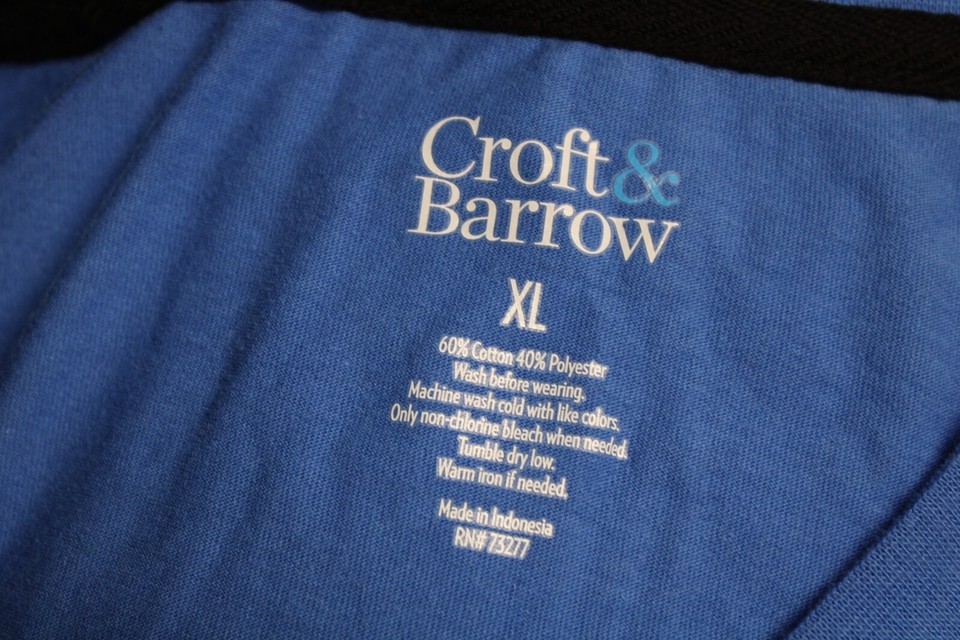 CROFT & BARROW Mens XL X-Large Pocket T shirt Combine ship Discount | eBay