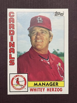 Whitey Herzog Vintage NEAR MINT SHARP 1984 Topps #561 Cardinals Manager ...