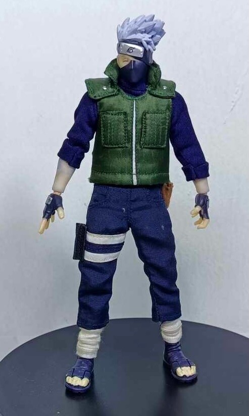 PB-KAK-SET: 1/12 Naruto Kakashi Custom Fabric outfit Set for 6" Slim ...