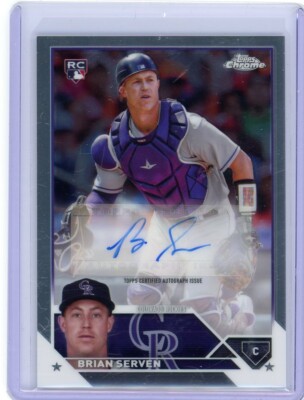 Brian Serven 2023 Topps Chrome Rookie Auto Rockies | eBay
