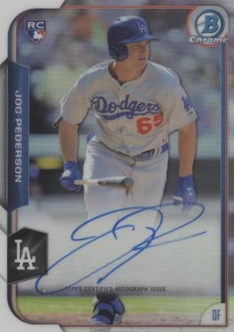 2015 Bowman - Chrome Rookie Autographs Joc Pederson #BCAR-JP Refractor ...