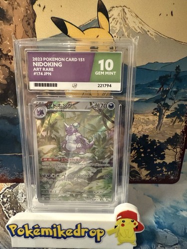 Pokemon TCG - Nidoking Art Rare - #174 JPN - Gem Mint 10 - Ace Label ...