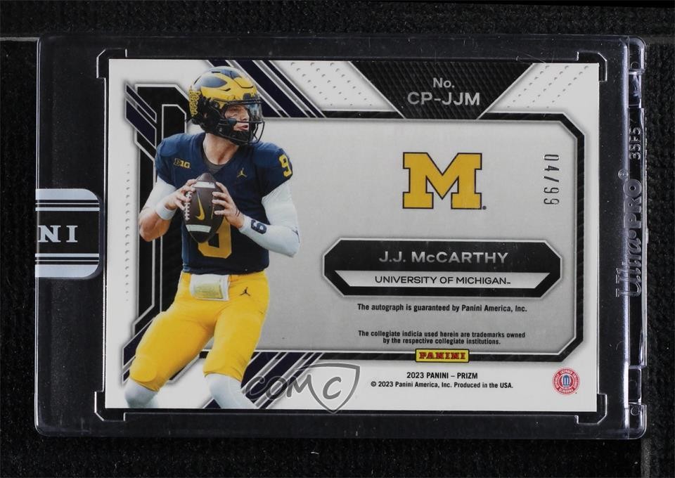 2023 Panini Prizm Draft Picks College Penmanship /99 JJ McCarthy #CP ...