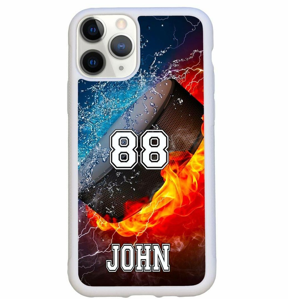 PERSONALIZED NAME NUMBER THUNDER HOCKEY CASE COVER FOR IPHONE 11 XS Max ...
