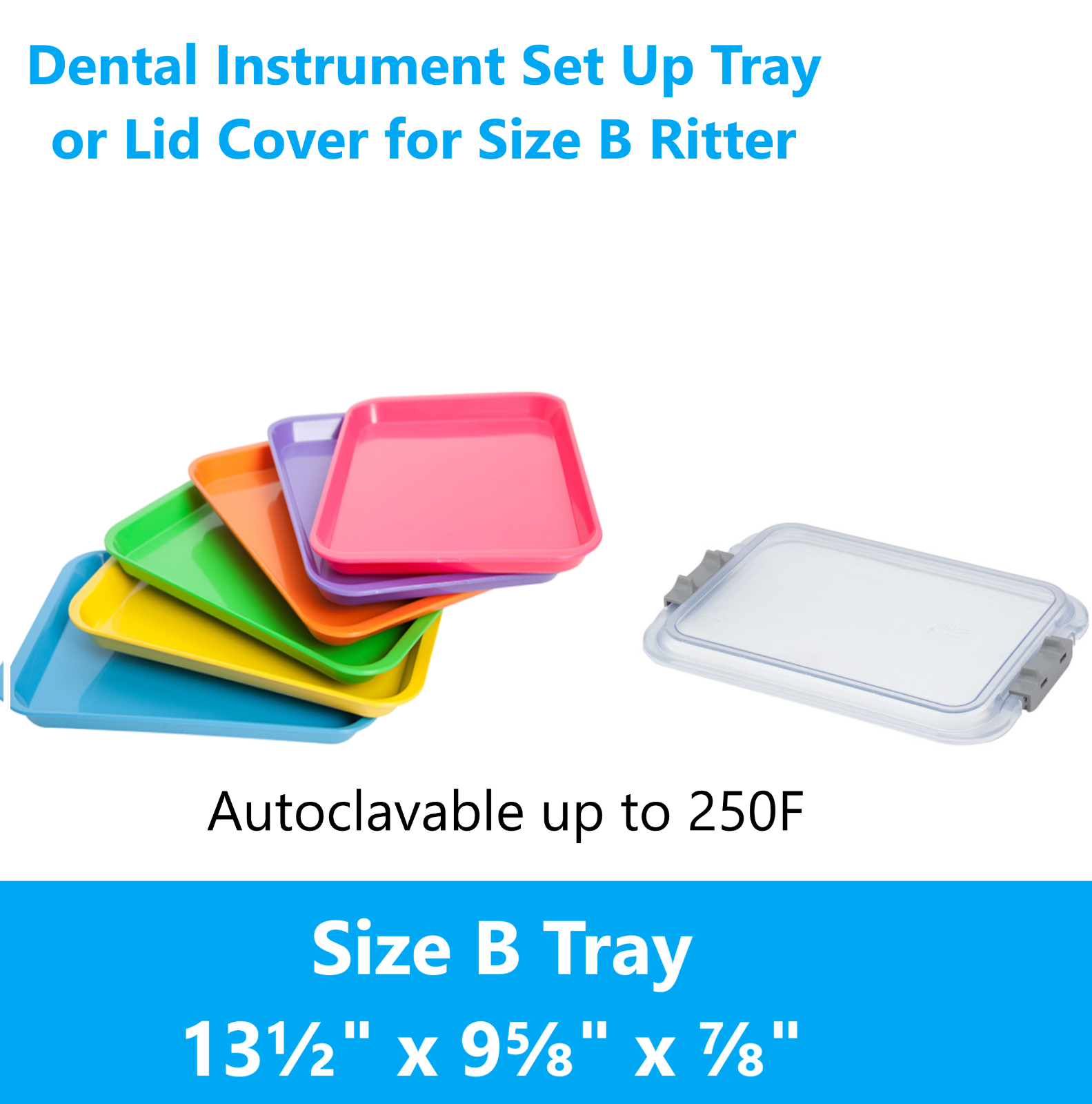 Dental Setup Flat B Tray Lid Cover, Divided B Ritter Trays B-Lok Tray ...