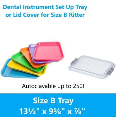Dental Setup Flat B Tray, Lid Cover, or Divided B Ritter Tray, B-Lok ...