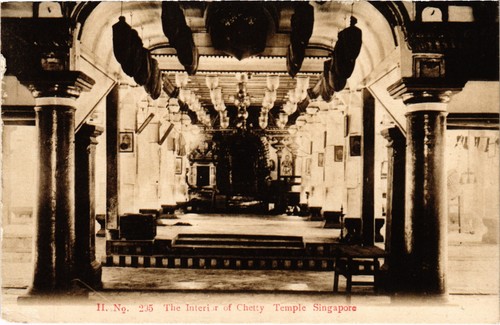 PC SINGAPORE, INTERIOR OF CHETTY TEMPLE, Vintage Postcard (b49442) | eBay