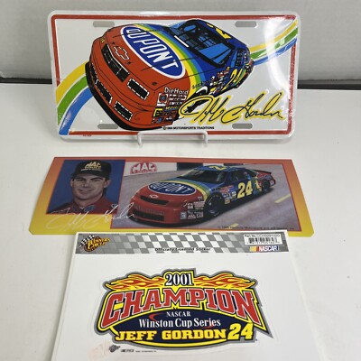 METAL LICENSE PLATE JEFF GORDON #24 STICKER, PROMO STICKER NOS | eBay