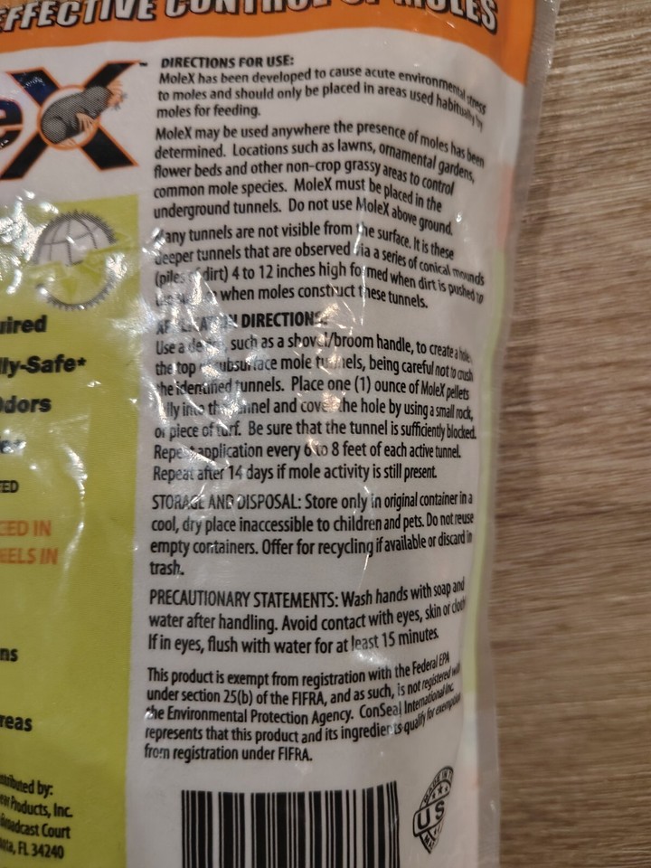 MoleX Mole Killer Pellets and Control 8 oz. Environmentally Safe Ready ...