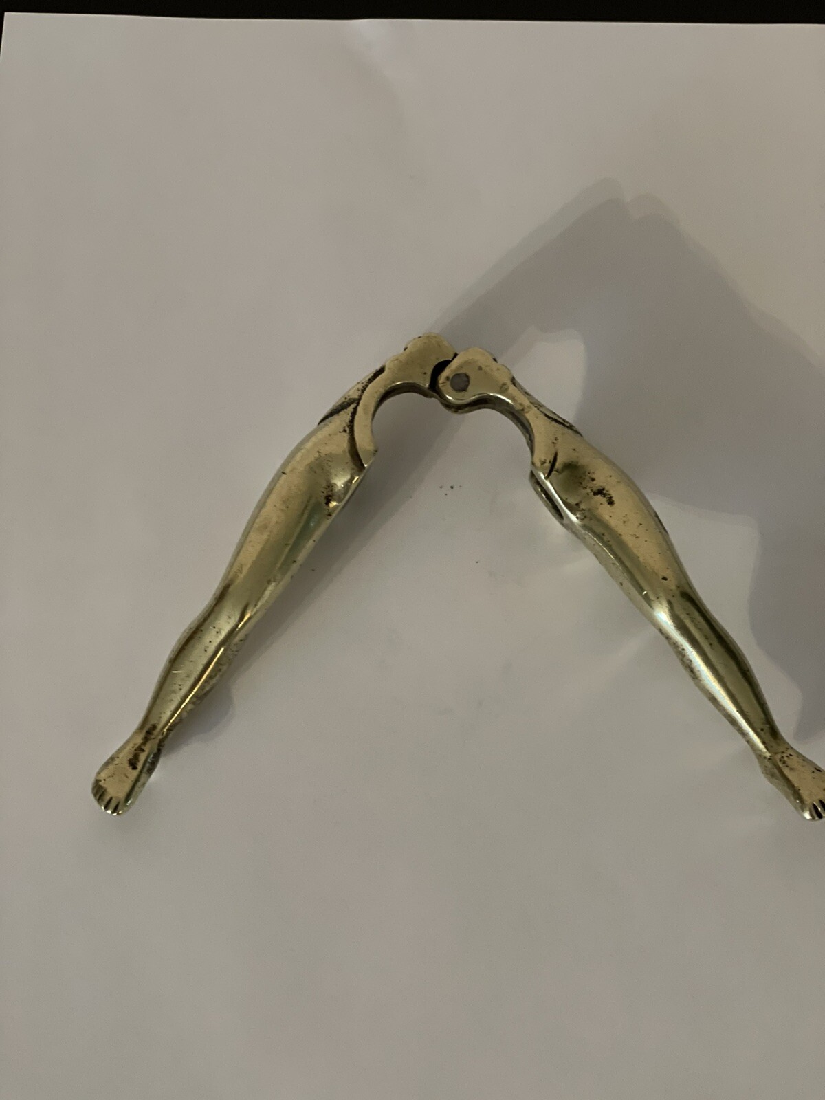 Antique Solid Brass or Bronze Nutcracker Ladies Legs Hips Leaf Design ...