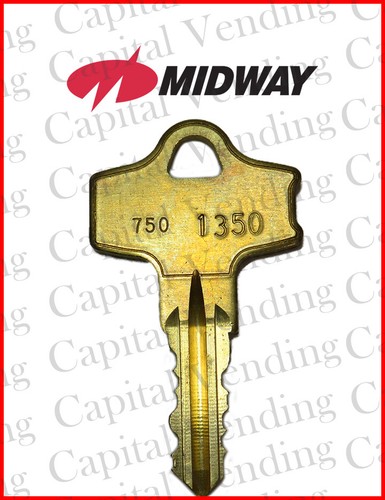 Midway arcade game back door key Fort lock key code 1350 | eBay