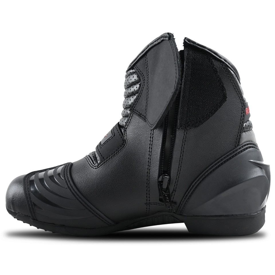 RIDERACT Mens Waterproof Motorcycle Boots Leather Motorbike Riding ...
