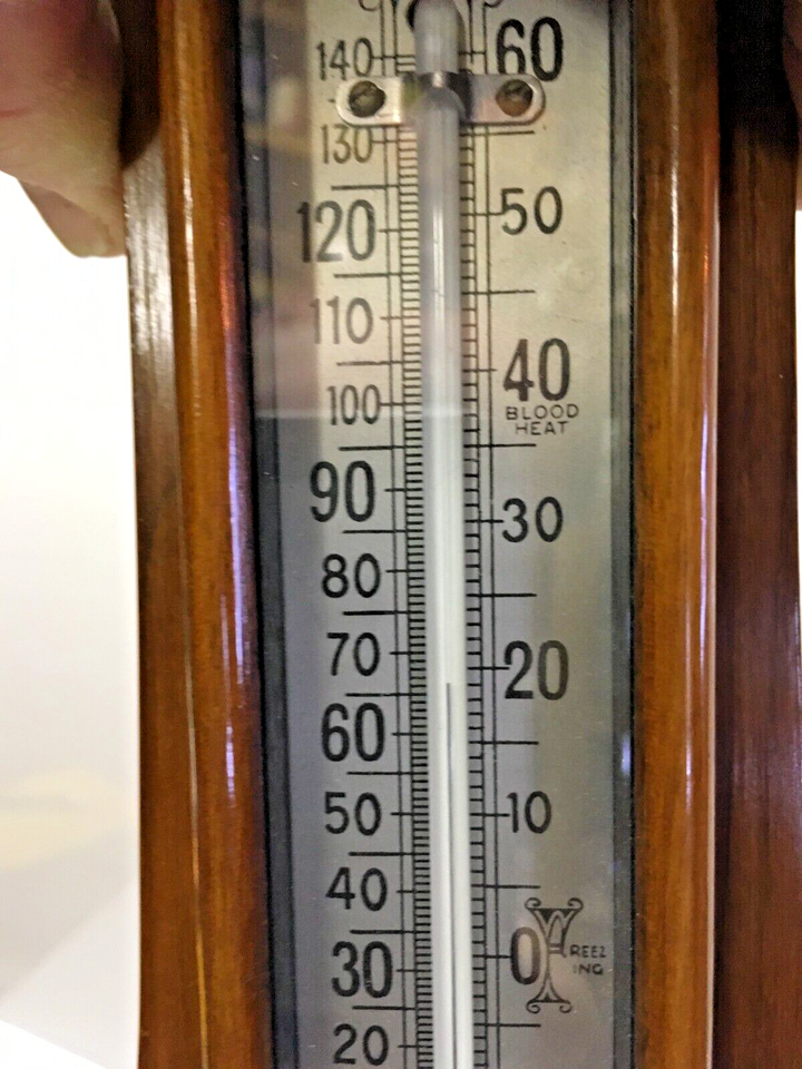 Antique TORWIN BRITISH Carved Aneroid Banjo Barometer Thermometer ...