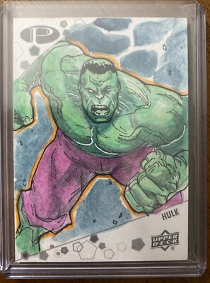2021 Upper Deck Marvel Premier Bnfer 1/1 Sketch Hulk | eBay