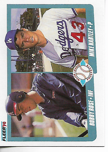 1990 Fleer - Major League Prospects Mike Hartley, Bobby Rose #651 (RC ...