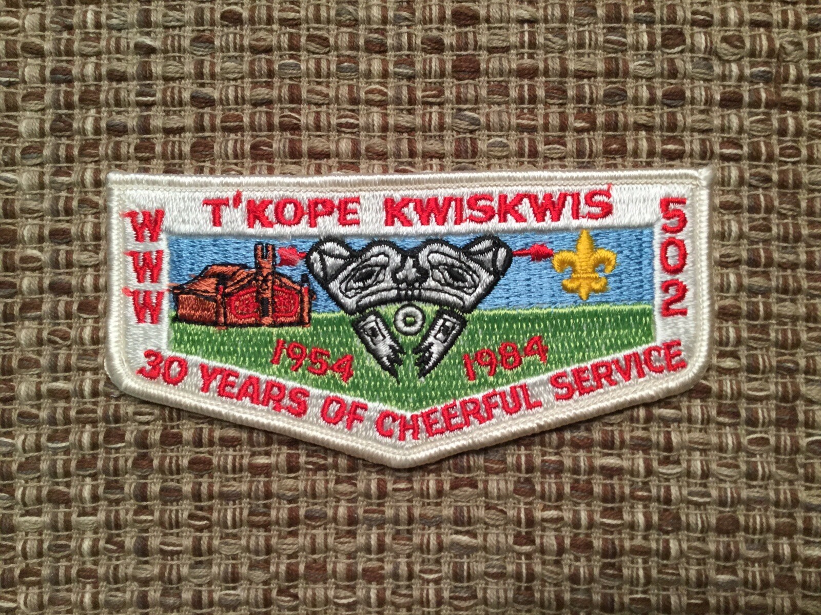T’Kope Kwiskwis OA Lodge 502 Old Mint 30th Anniversary Scout Flap Patch ...