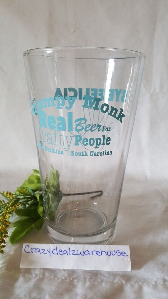 The Grumpy Monk - 16 oz Pint Pub Beer Glass Tumbler Cocktail ~ Bye ...
