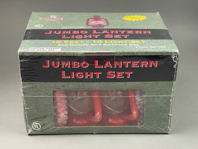 Rivers Edge Jumbo Lantern Light Set Red Patio Light String NEW | eBay