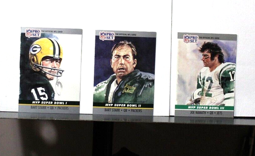 1990 NFL Pro set Super Bowl MVP - Complete 24 Card Set Super Bowl I ...