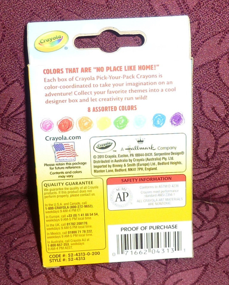 Crayola Crayons Target Exclusive Pick Your Pack 8 count box, 2011-2014 ...