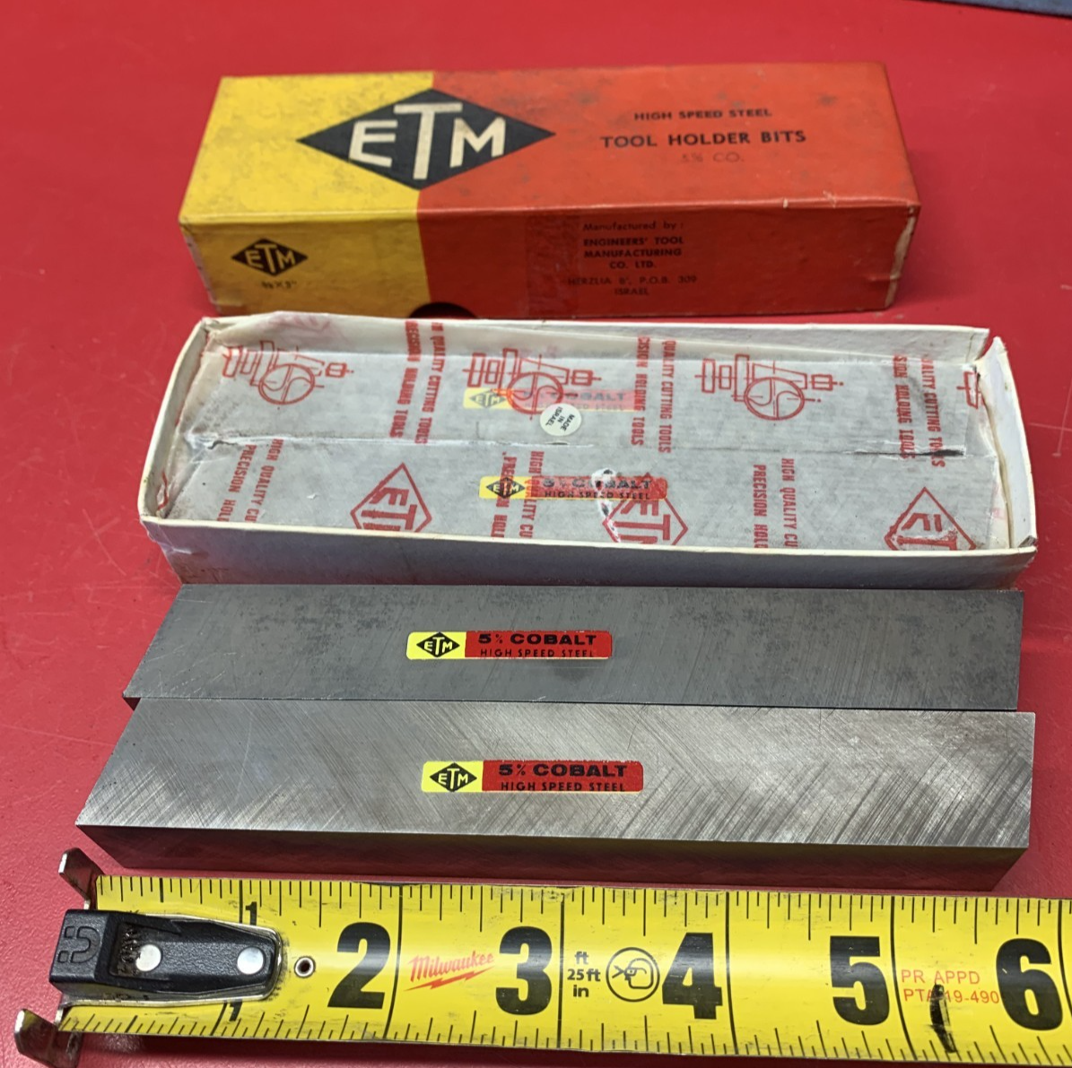 Machinist Tools: Lot of 4 ETM 7/8"x7/8"x6" 5 Percent Cobalt Lathe Tool ...
