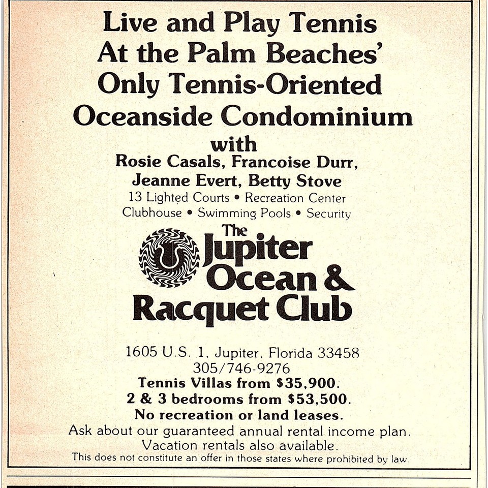 Carroll Reed Tennis Catalog Conway NH 1977 Ad AF3-M2 | eBay