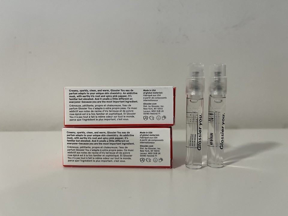 2 X Glossier You EDP Perfume Sample Spray 1.5 ml / 0.05 fl.oz. New in ...
