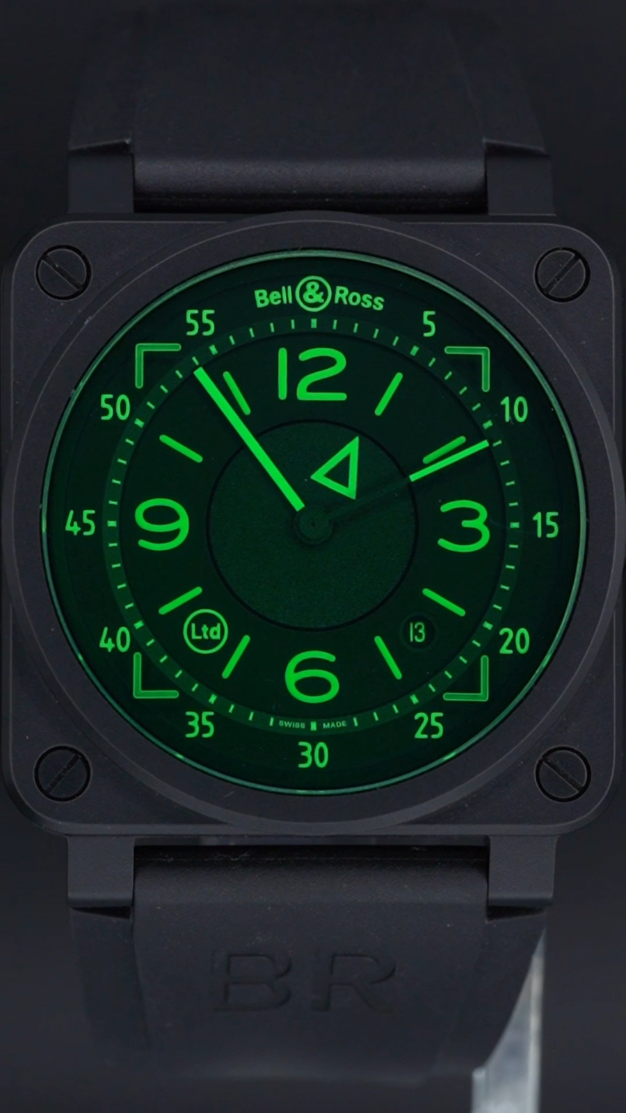 Bell & Ross BR03 03-92 HUD LIMITED EDITION AUTOMATIC BLACK DIAL BOXES ...