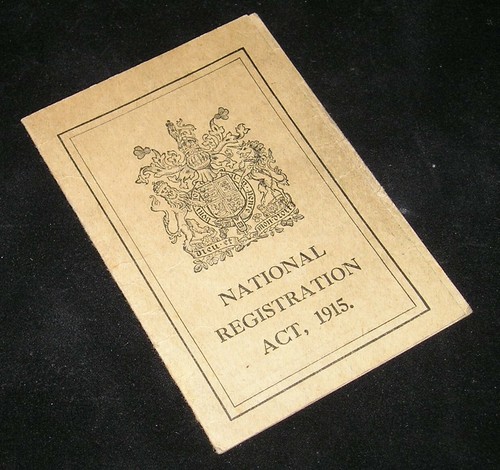 WW1 British 1915 ID Registration Card Issued to an FG Russell in ...