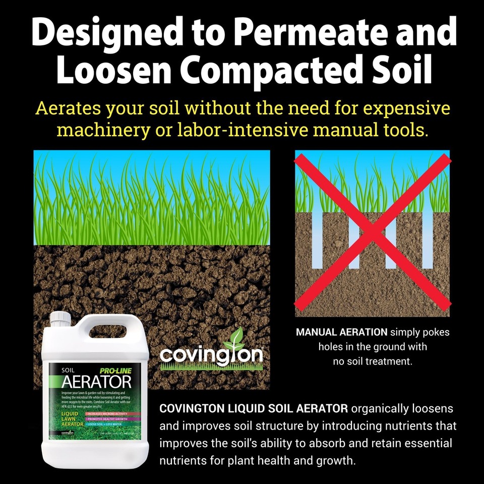 Covington Liquid Lawn Aerator PRO-LINE Liquid Aeration for Lawn Soil ...