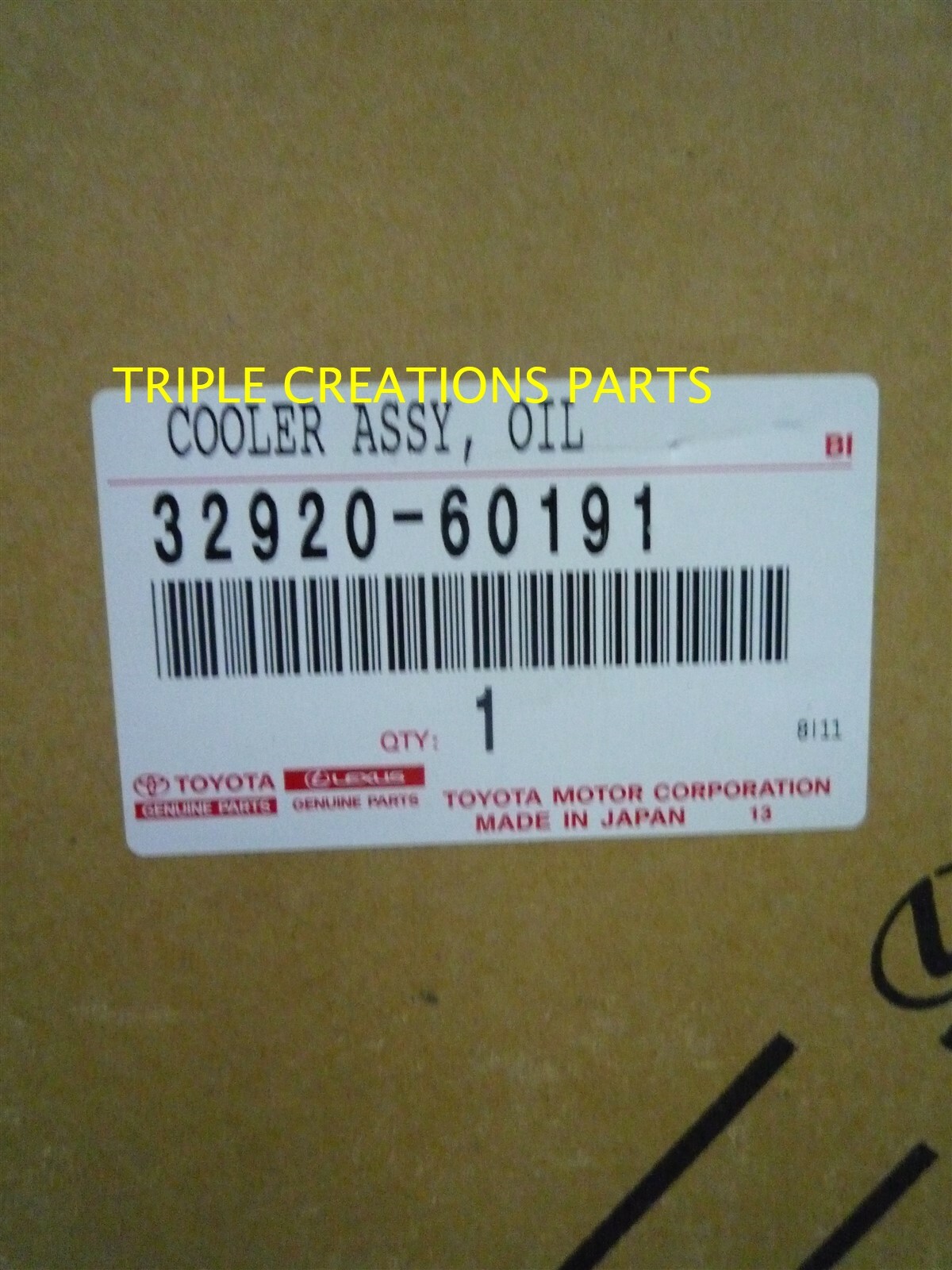 GENUINE OEM 3292060191 TOYOTA COOLER ASSY, OIL WITH HOSE 32920-60191 | eBay