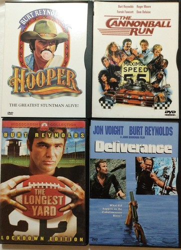 4 DVD Burt Reynolds Hooper Cannonball Run Longest Yard Deliverance ...