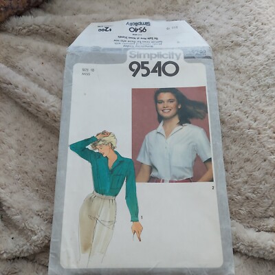 Vtg (1980) Simplicity #9540 Misses' Pullover Boxy Top Pattern Sz 10 ...