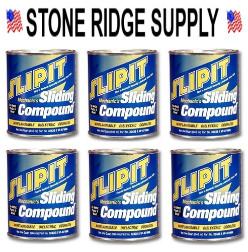 SLIPIT MECHANICS SLIDING COMPOUND QTY6 QUARTS SILICONE / METAL, PLASTIC ...